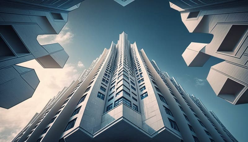 Modern Building View Photo Generative AI Stock Illustration ...