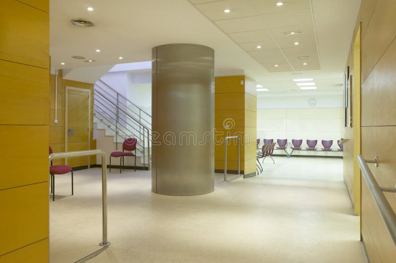 Modern Building Waiting Area. Horizontal. Stock Image - Image of ...