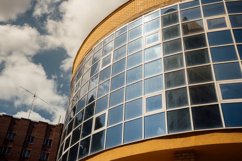 Windows of Modern Office Building. Modern Architecture Bank Financial ...