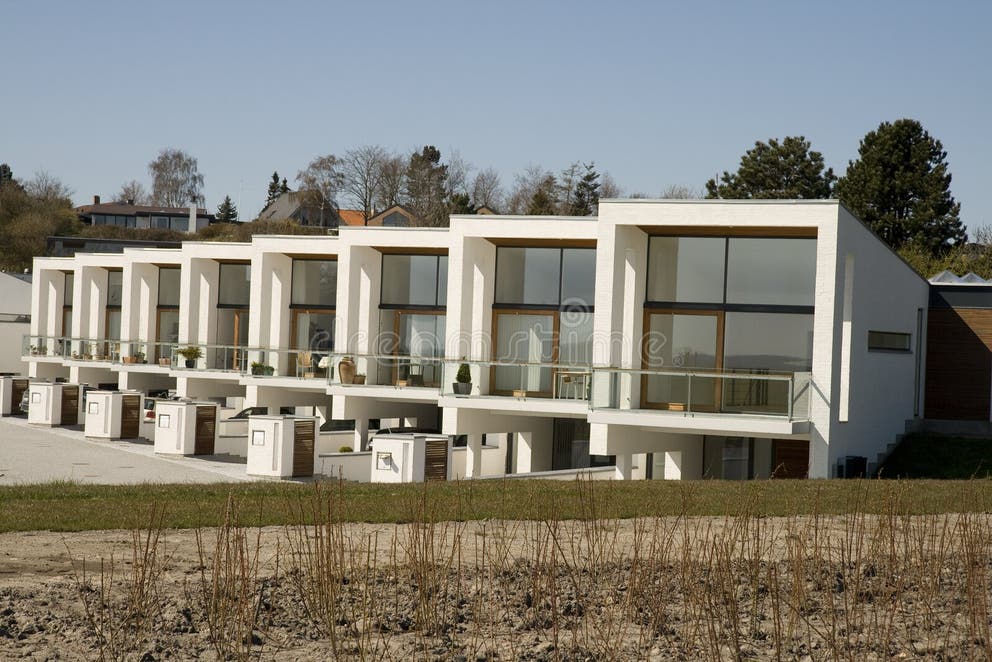 Modern Buildings stock image. Image of terrace, white - 5486659