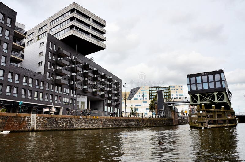 Modern Buildings in Amsterdam Editorial Stock Photo - Image of stucture ...