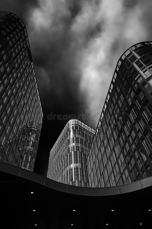 Modern Buildings in Black and White, Fine Art Stock Photo - Image of ...