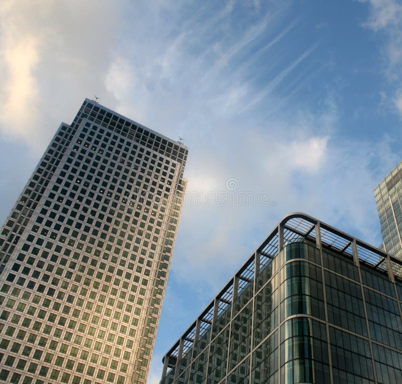 Modern Buildings in Canary Wharf, London Stock Image - Image of ...