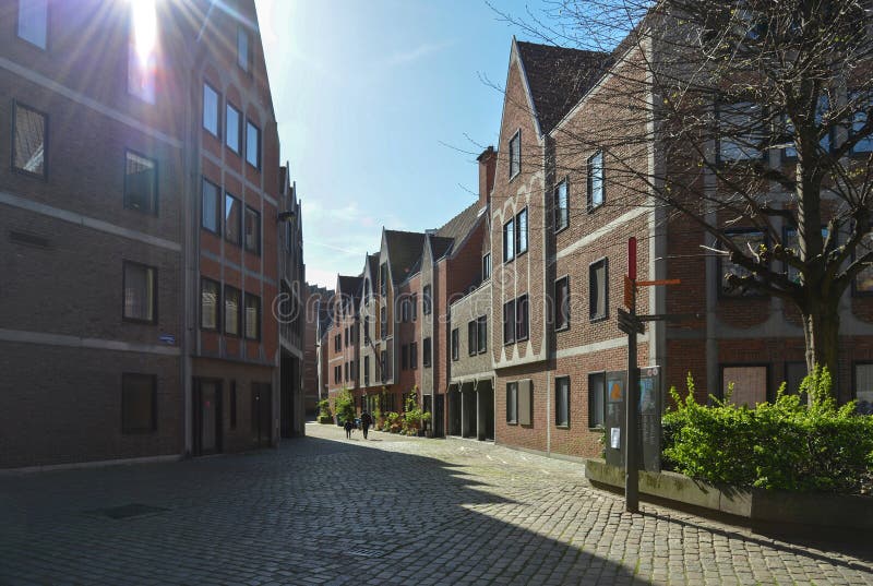 Modern Buildings in the Center of Antwerp. Stock Photo - Image of ...