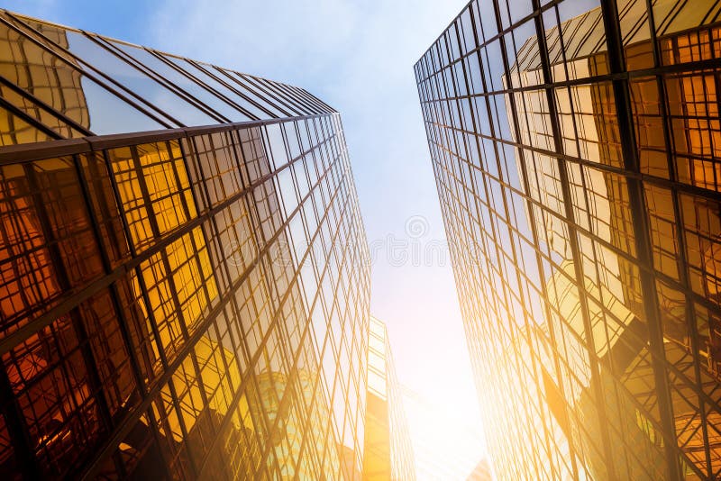 Modern Buildings in Commercial Area Stock Photo - Image of corporate ...