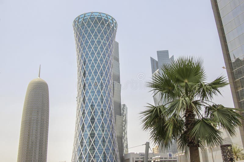 Modern buildings in Doha editorial photo. Image of capital - 94982856