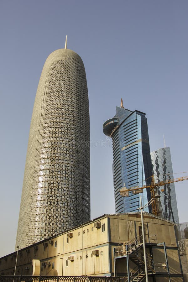 Modern buildings in Doha editorial photography. Image of city - 94984587