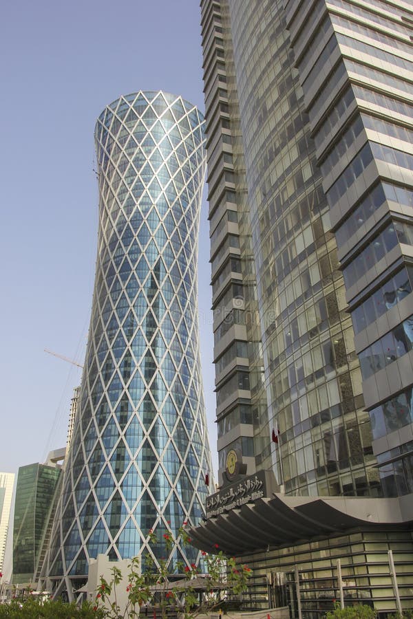 Modern buildings in Doha editorial stock image. Image of doha - 94985684