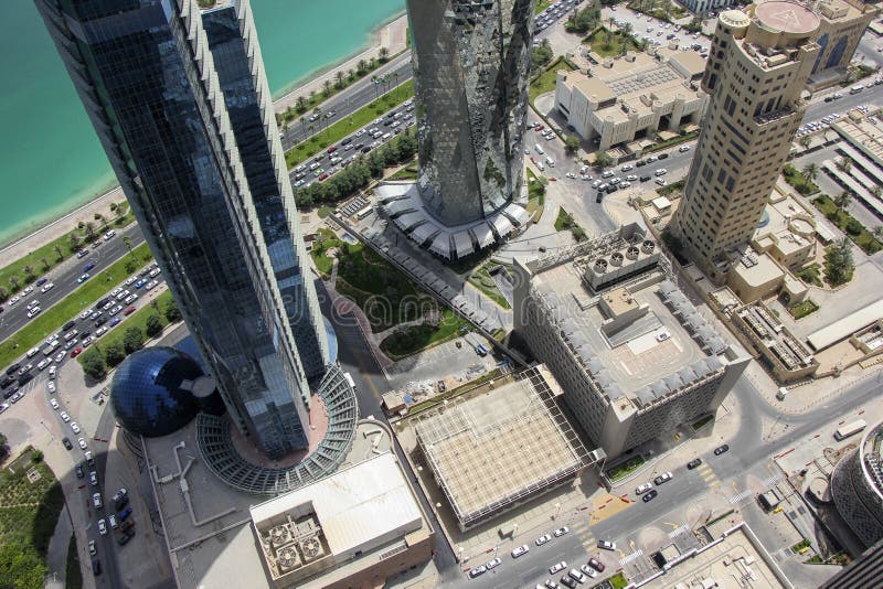 Modern buildings in Doha editorial stock photo. Image of capital - 95103453