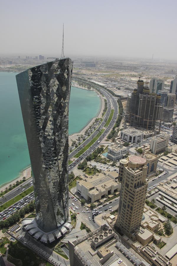 Modern buildings in Doha editorial photo. Image of modern - 95103886