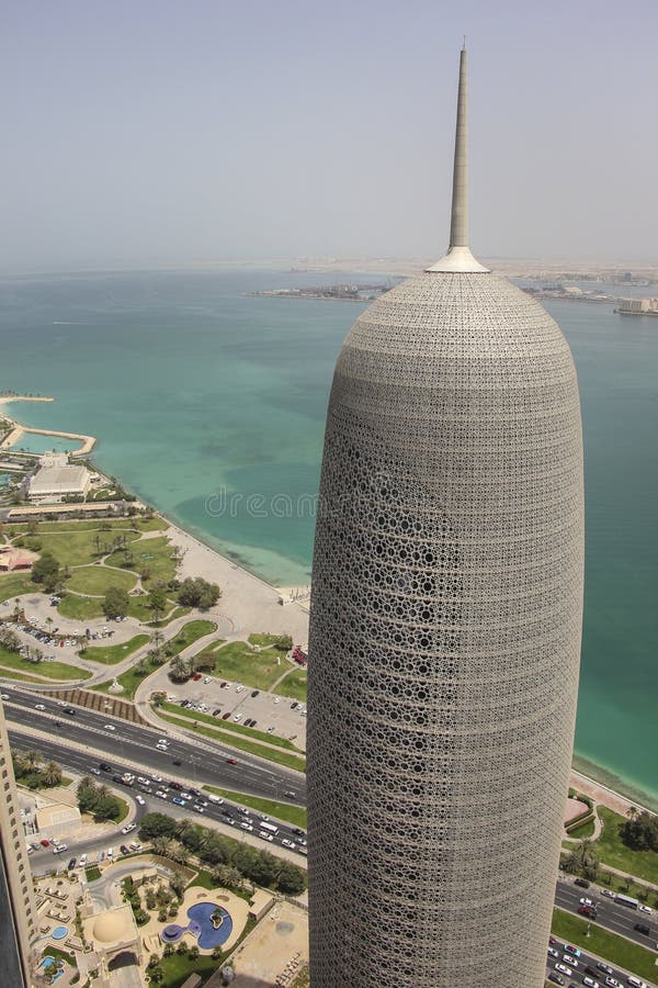 Modern buildings in Doha editorial image. Image of aerial - 95104020