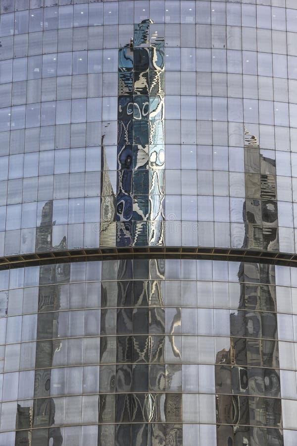 Modern Buildings in Doha, Reflection Editorial Photo - Image of ...