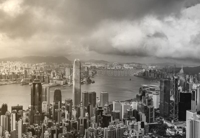 Modern Buildings in Downtown City from Top View Stock Image - Image of ...