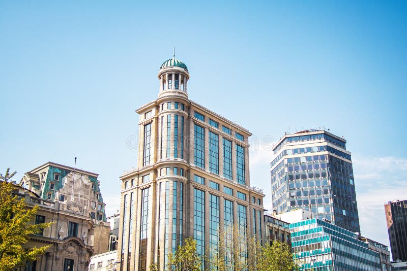 Modern Buildings in Downtown Santiago - Santiago, Chile Editorial Stock ...