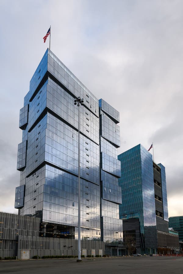 Modern Buildings in Downtown Seattle Reflecting the Light Editorial ...