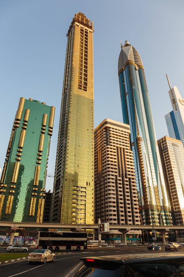 Modern Buildings in Dubai UAE Editorial Stock Photo - Image of ...