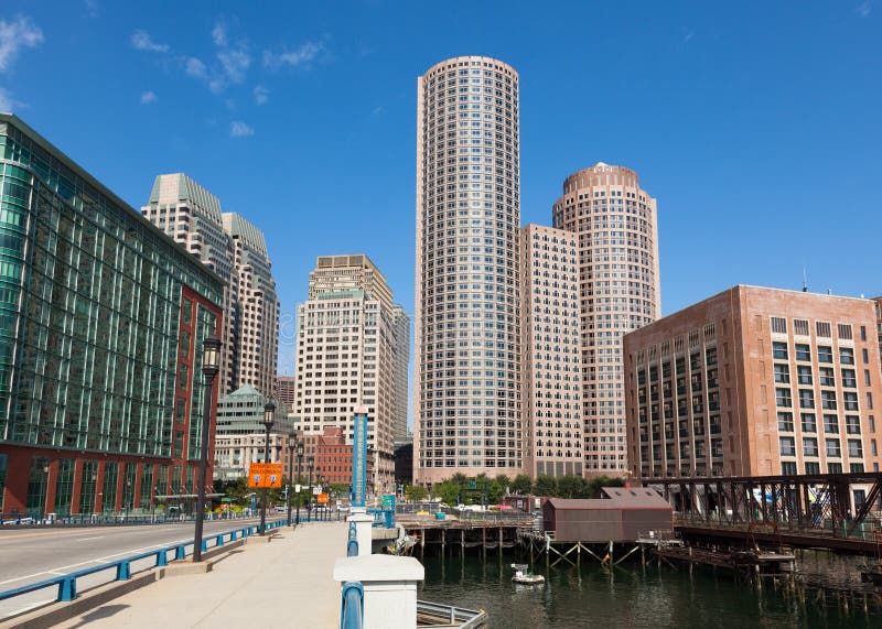 Modern Buildings in the Financial District in Boston - USA Stock Image ...