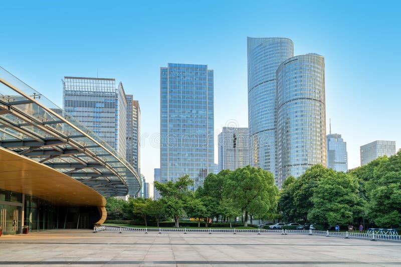 High-rise Buildings in Qianjiang New Town, Hangzhou, China Stock Image ...