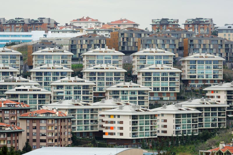 Modern Buildings in Istanbul, Turkey Stock Image - Image of sunlight ...