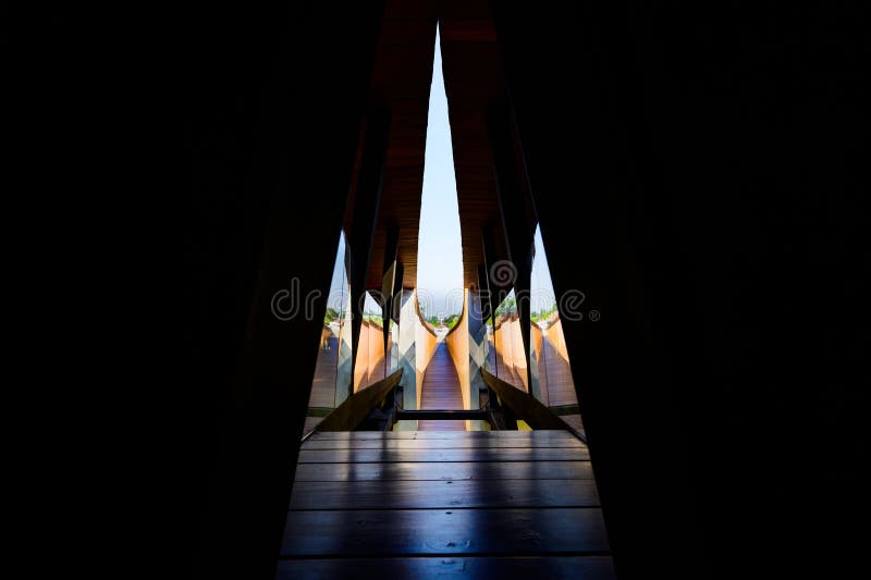 Modern Buildings with Light and Shadow through Skylights Stock Image ...