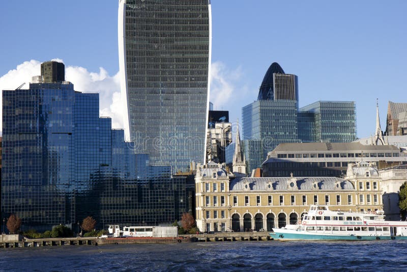 Modern Buildings, London Cityscape Editorial Photo - Image of thames ...