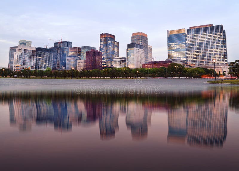 Modern Buildings with Mirror Reflection Stock Image - Image of ...