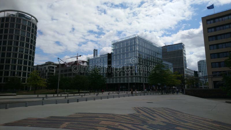 Modern Buildings Near the Square in Hamburg Editorial Stock Image ...