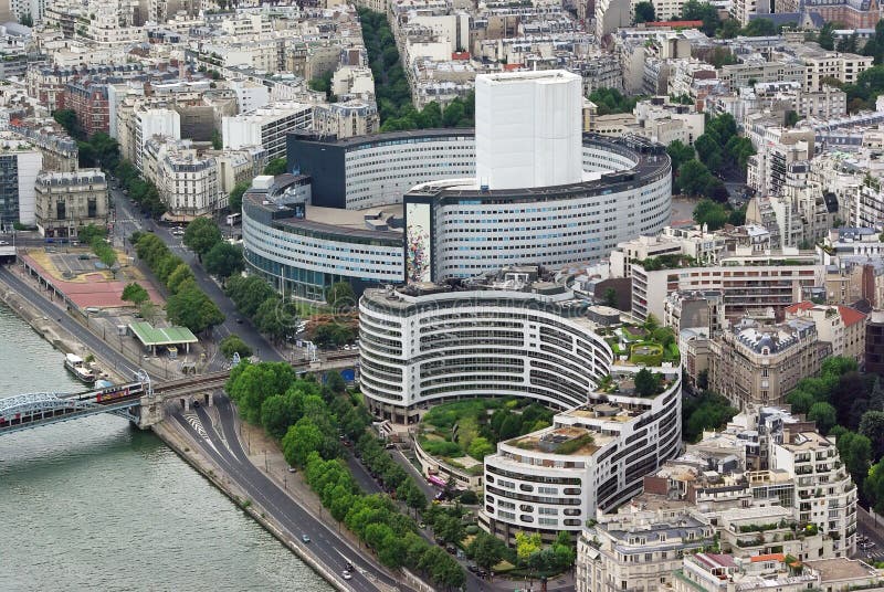 Modern buildings in Paris stock image. Image of exterior - 12388295