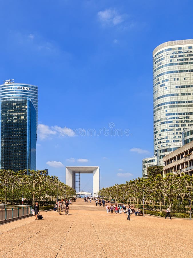 Modern buildings in Paris editorial image. Image of bank - 27777775