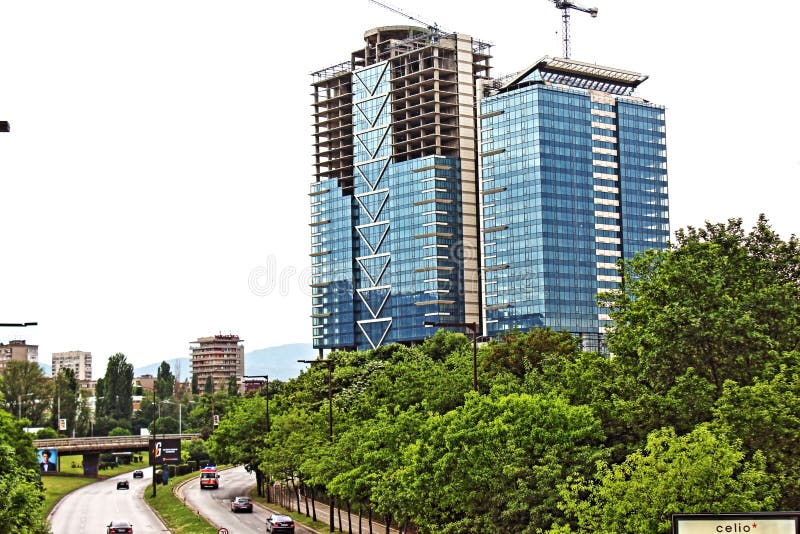 Modern Buildings Sofia Bulgaria Editorial Stock Image - Image of build ...
