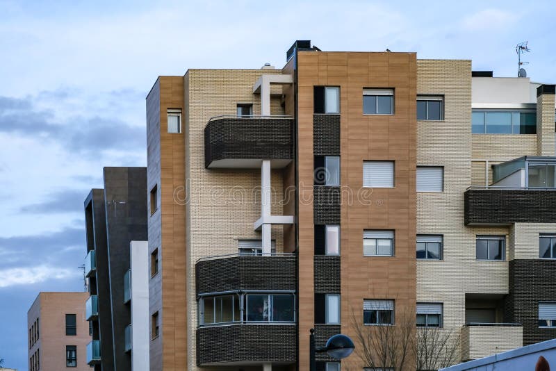 Modern Buildings with Straight Lines Stock Image - Image of modern ...