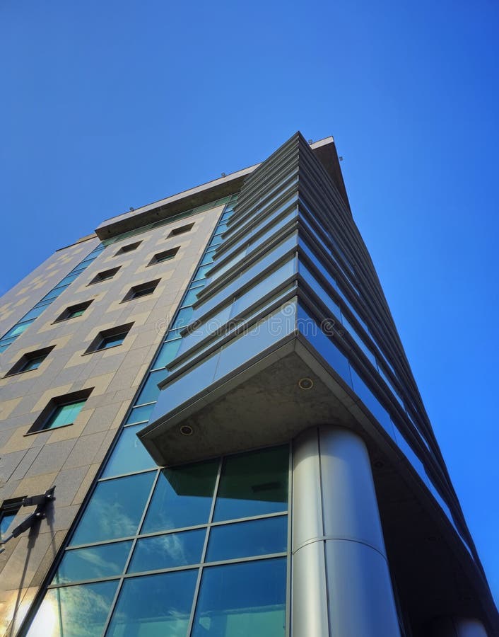 Modern Buildings on the Streets of Bucharest Stock Image - Image of ...