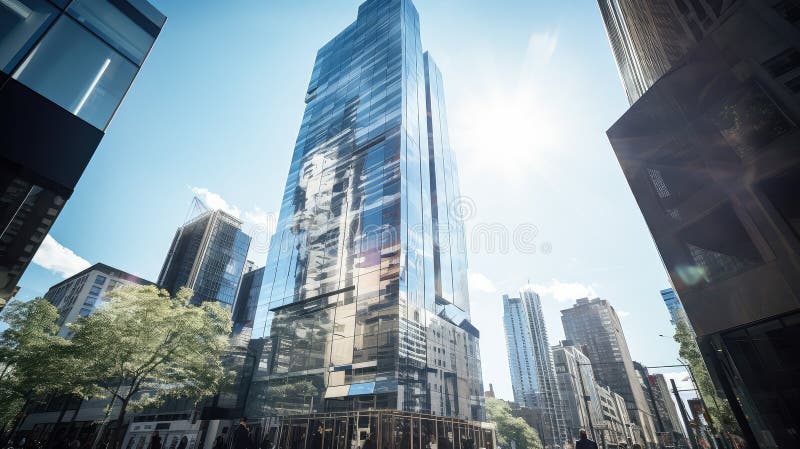 Modern Buildings and Technology Stock Illustration - Illustration of ...