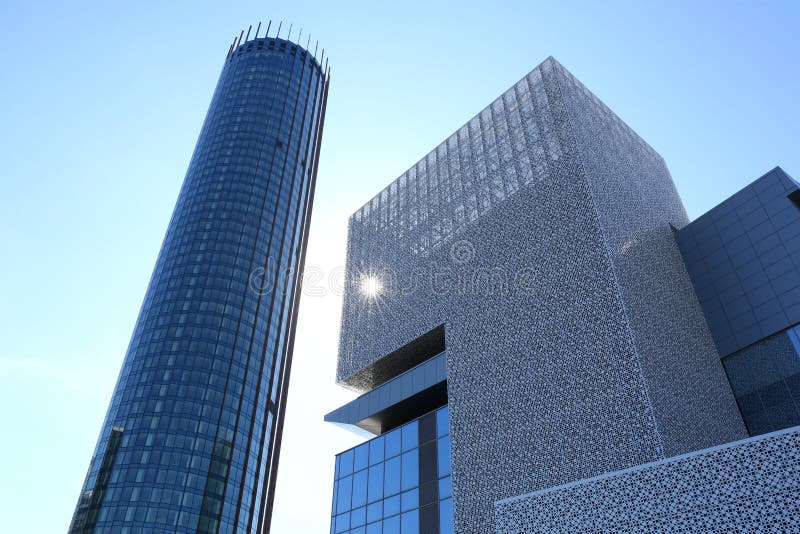 Modern Buildings Under the Blue Sky Stock Image - Image of futuristic ...