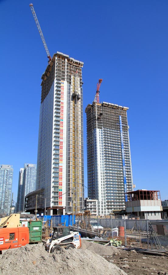 Modern Buildings Under Construction Editorial Photo - Image of ...