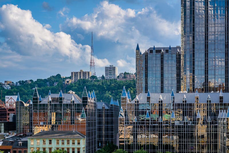 Modern Buildings and View of Mount Washington in Pittsburgh ...