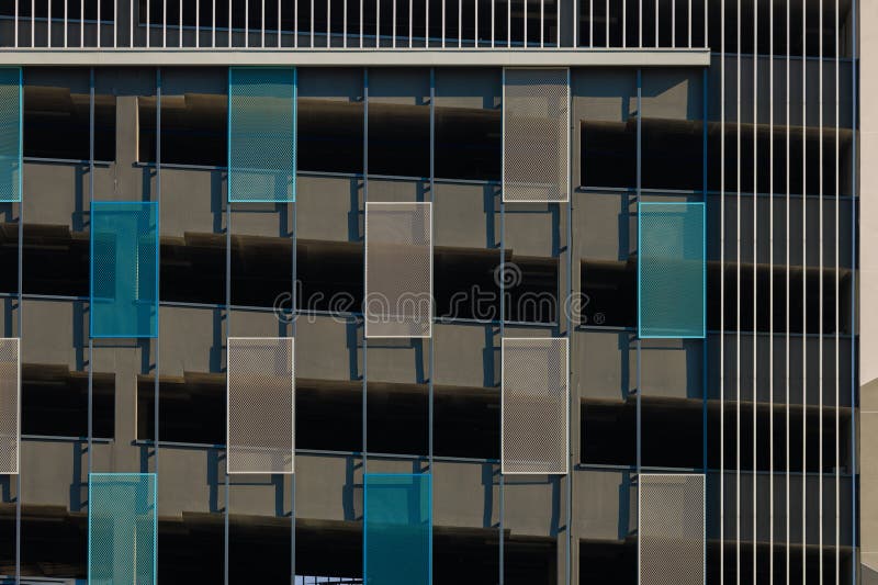 City View on a Sunny Day. Modern Buildings, Walls and Windows. Stock ...