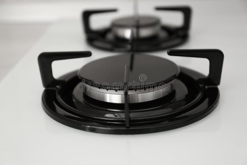 Modern Built-in Gas Cooktop. Kitchen Appliance Stock Photo - Image of ...