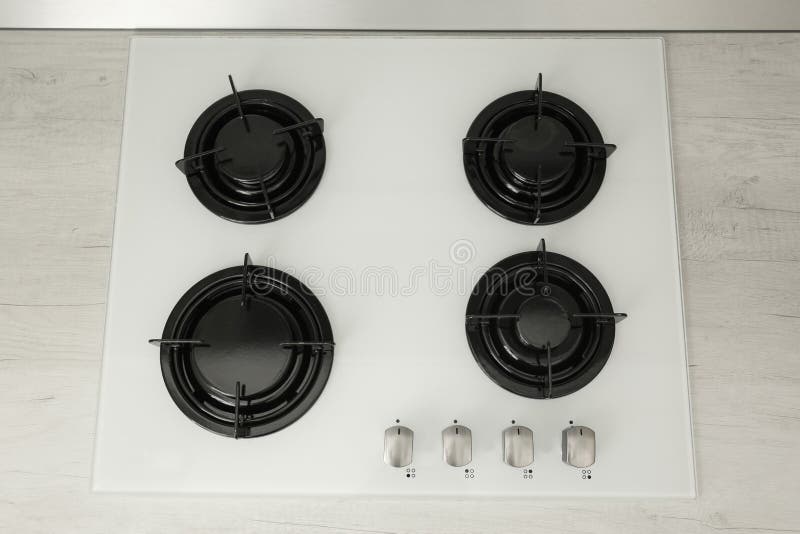 Modern Built-in Gas Cooktop. Kitchen Appliance Stock Photo - Image of ...