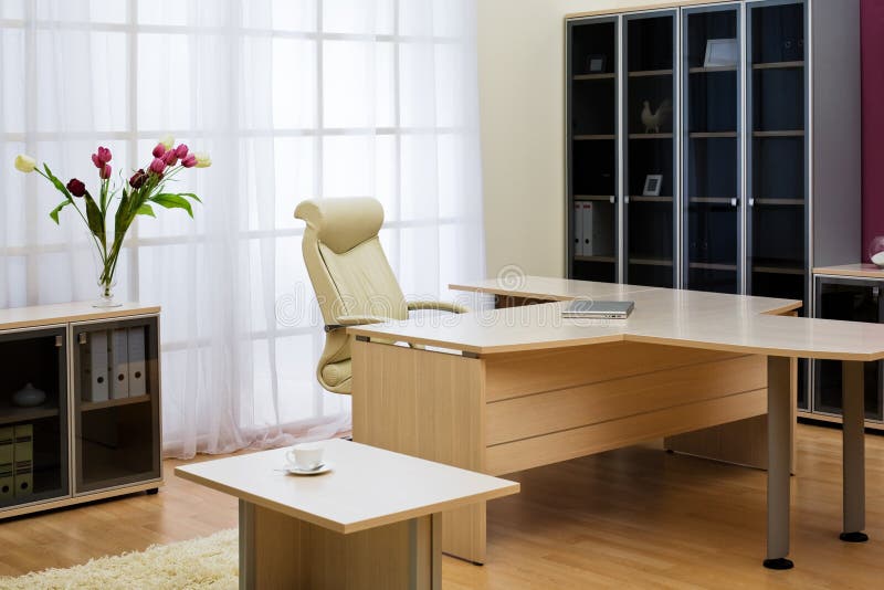 Modern bureau stock foto. Image of elegantie, comfortabel - 16255086
