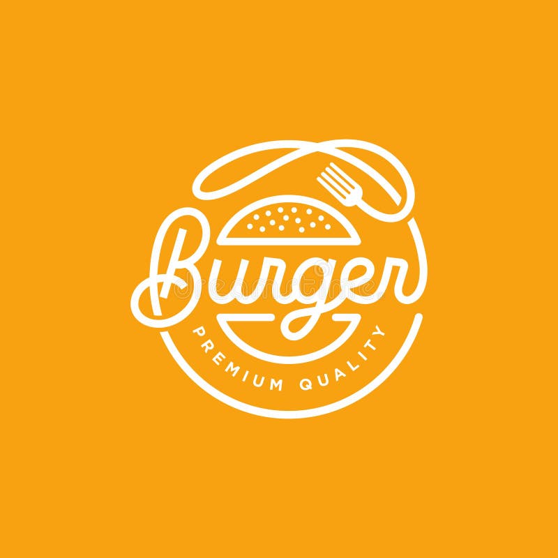 Modern Burger Logo Design Template Stock Illustration - Illustration of ...