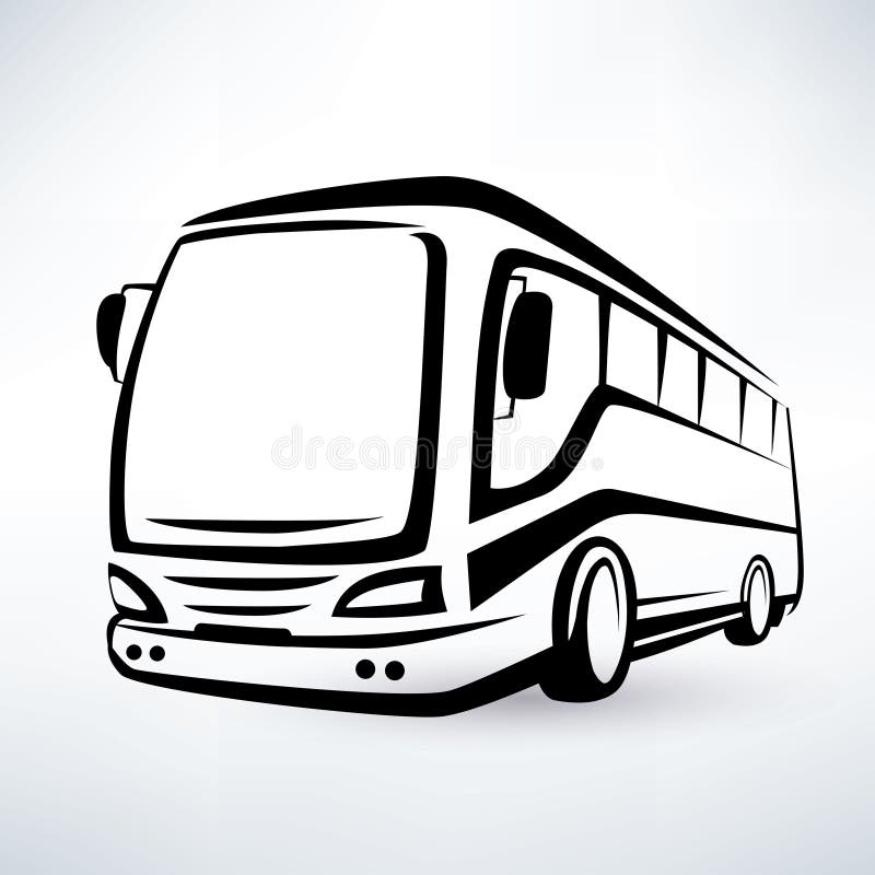 Modern bus symbol stock vector. Illustration of black - 40635795