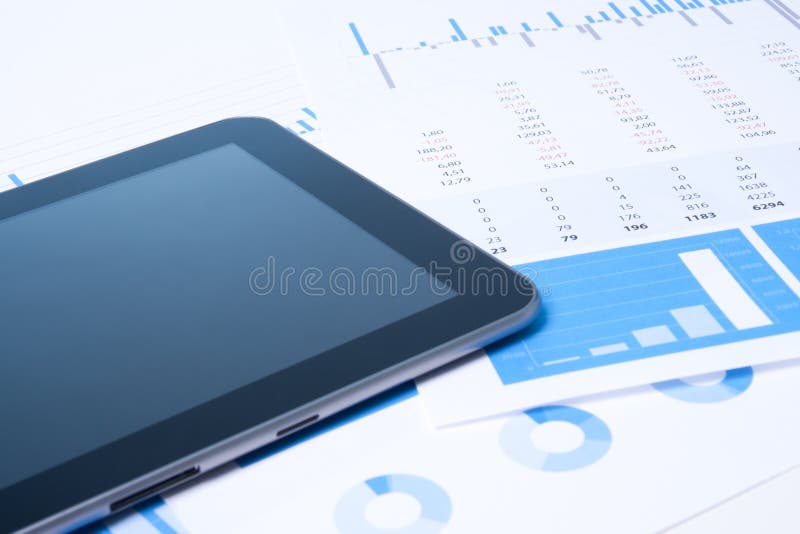 Modern Business Analysis with Tablet Stock Image - Image of report ...