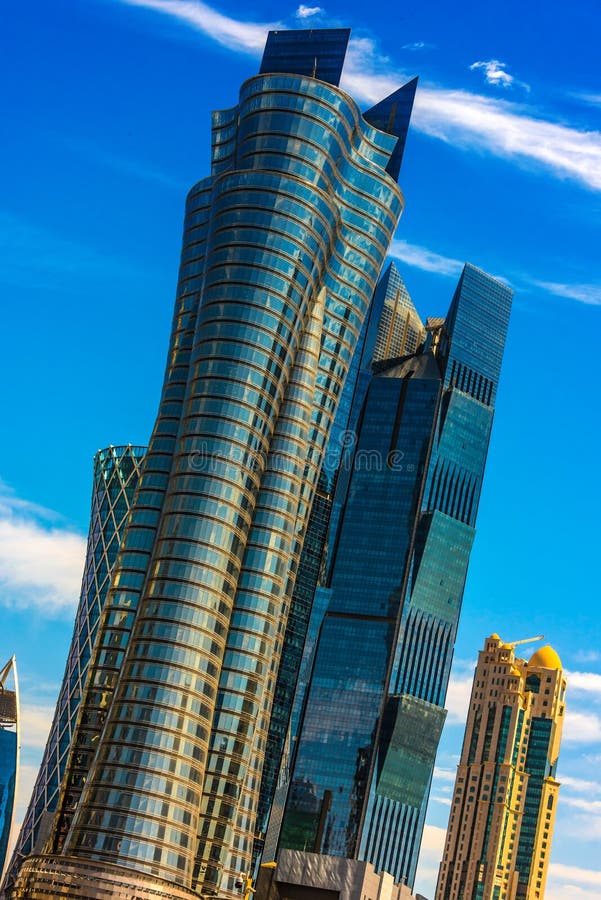 Modern Business Architecture of Downtown Doha, Qatar Editorial Image ...