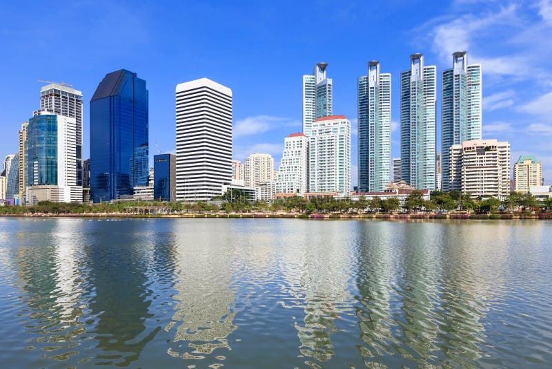 Modern Business Area in Bangkok Stock Image - Image of metropolitan ...