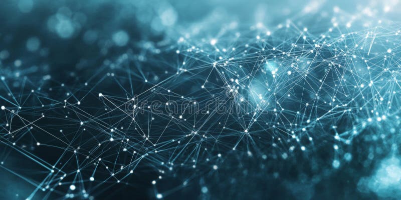 A Modern Business Background with a Grid of Interconnected Nodes and ...