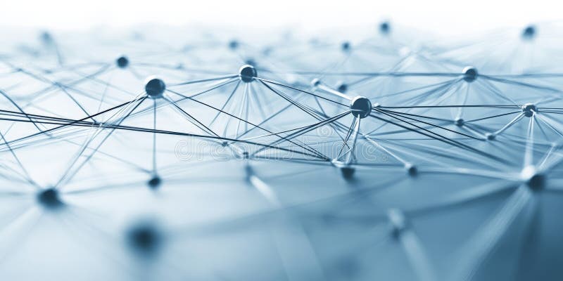 A Modern Business Background with a Grid of Interconnected Nodes and ...