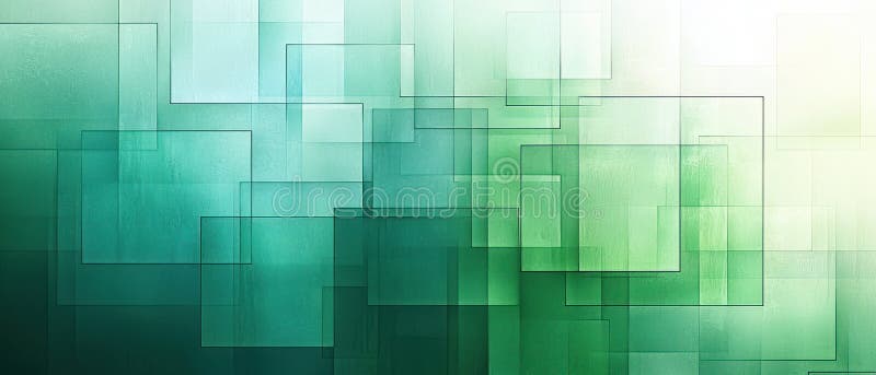 Modern Business Background with Layered Translucent Rectangles in Green ...
