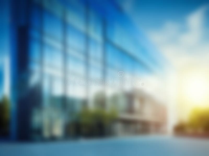 Modern Business Building Architecture with Blur Effect Made with ...