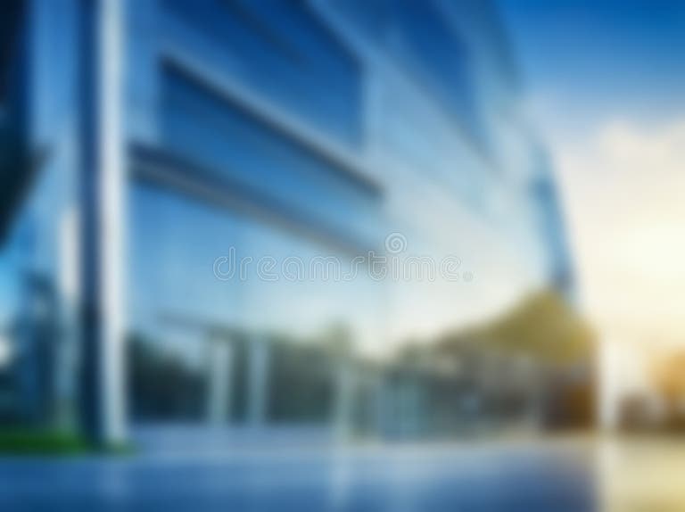 Modern Business Building Architecture with Blur Effect Made with ...